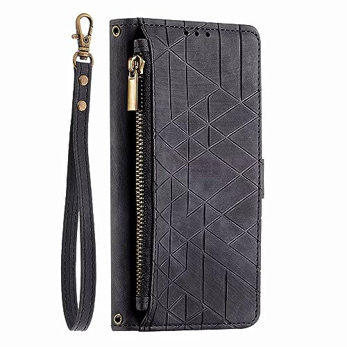 YBROY Case for Motorola ThinkPhone, Magnetic Flip Leather Premium Wallet Phone Case, with Card Slot and Folding Stand, Case Cover for Motorola ThinkPhone.(Black)