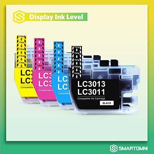 S SMARTOMNI LC3013 LC3011 Compatible Ink Cartridge Replacement for Brother LC 3013 LC 3011 Ink Cartridge for Brother MFC-J497DW MFC-J690DW MFC-J895DW MFC-J491DW Color 5-Pack Set (2KCMY)
