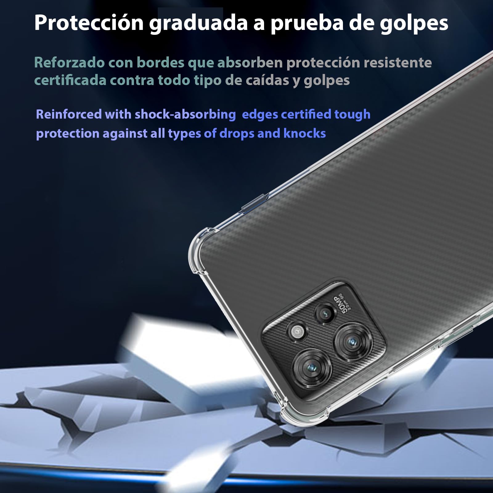 USTIYA Case for Motorola Moto ThinkPhone Clear TPU Four Corners Protective Cover Transparent Soft