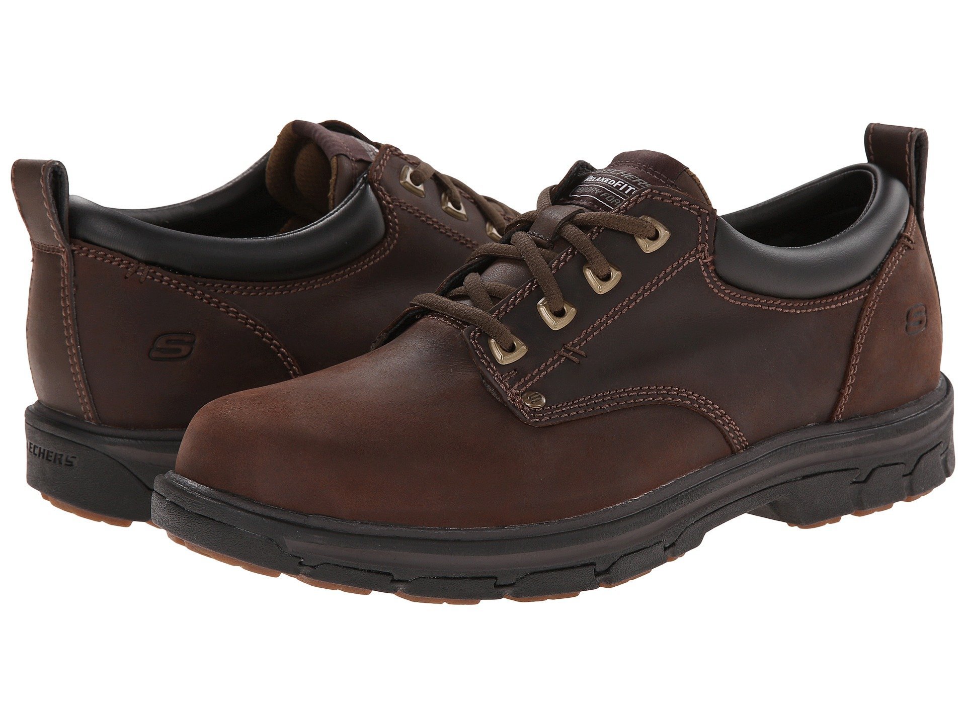 Skechers Men's Segment Search Oxford, Brown, 9 M US