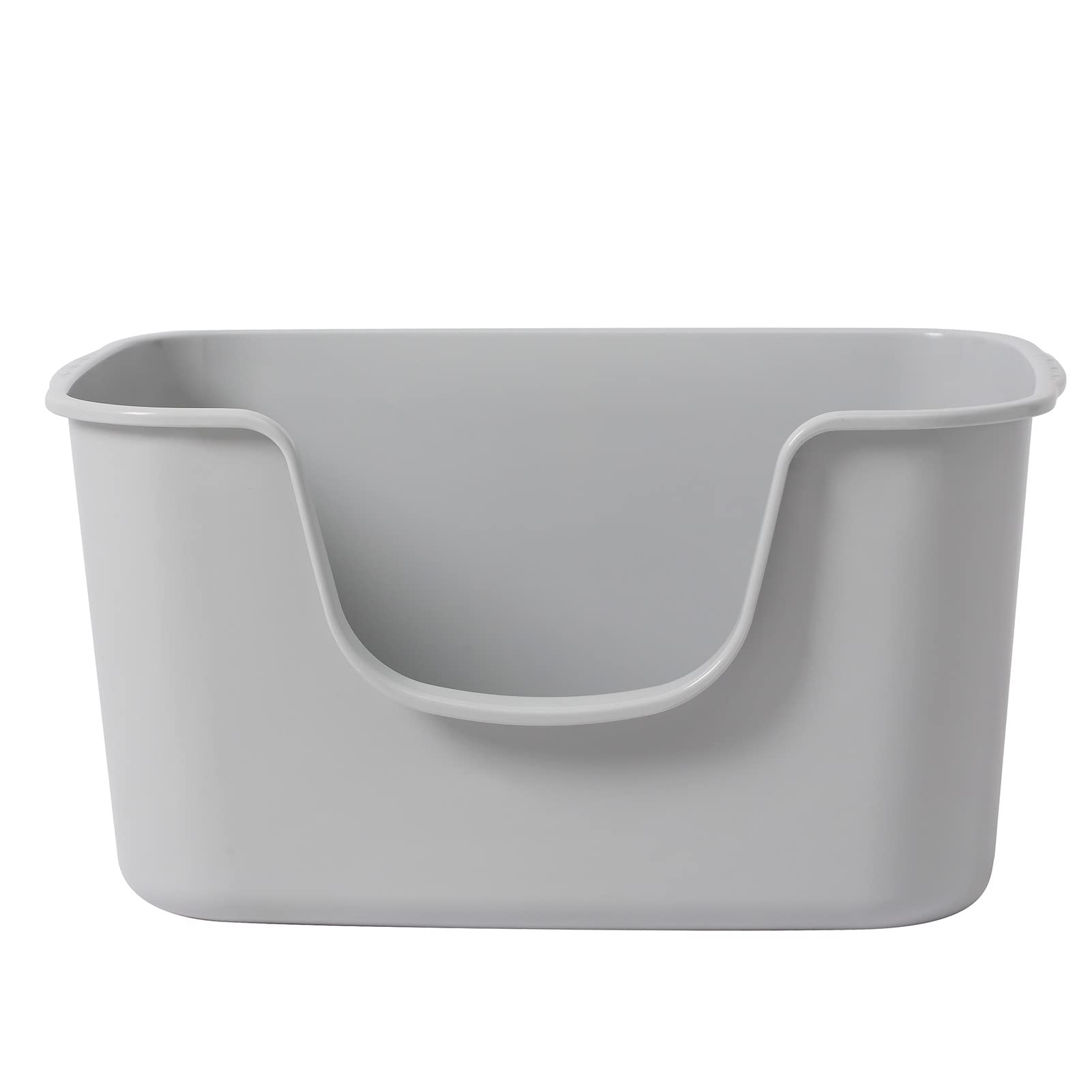 Smart Paws Extra Large Jumbo Cat Litter Box for Maine Coon Cats, Open Top High-Sided Anti-Splash Litter Pans, Durable XL Kitty Bathroom for Multi-Cat Households (Grey)