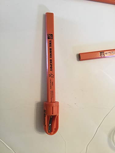 Carpenter Pencil and Carpenter Pencil Sharpener The Home Depot 10pk (10 Pk with Sharpener)