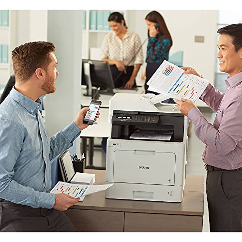 Brother MFC-L8610CD All-in-One Color Wireless Laser Printer for Home Office - Print Copy Scan Fax - 33 ppm, 600 x 2400 dpi, 8.5 x 14, Automatic Duplex Printing, 50-Sheet ADF - BROAG Printer Cable