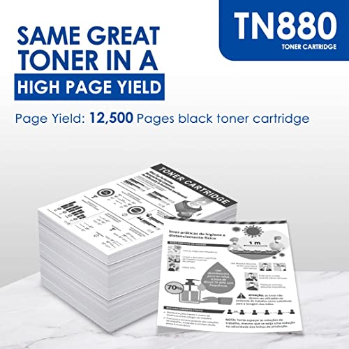 TN-880 (TN880) 𝑺𝒖𝒑𝒆𝒓 𝑯𝒊𝒈𝒉 𝒀𝒊𝒆𝒍𝒅 Black Laser Toner -Cartridge 2-Pack, LVELIMIT Compatible Replacement for Brother MFC-L6750DW MFC-L5700DW MFC-L5800DW MFC-L5900DW HL-L5100DN Printer