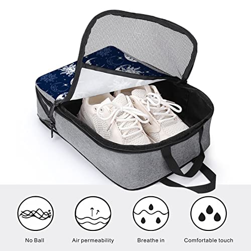 Frcavbin Magical Sun Moon And Stars Night Travel Shoe Bag Shoes Carrier with Handle and Zipper Foldable Shoe Puches Organizer for Home storage School starts