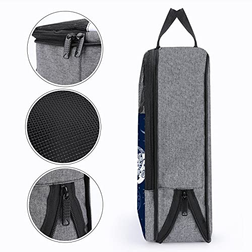 Frcavbin Magical Sun Moon And Stars Night Travel Shoe Bag Shoes Carrier with Handle and Zipper Foldable Shoe Puches Organizer for Home storage School starts