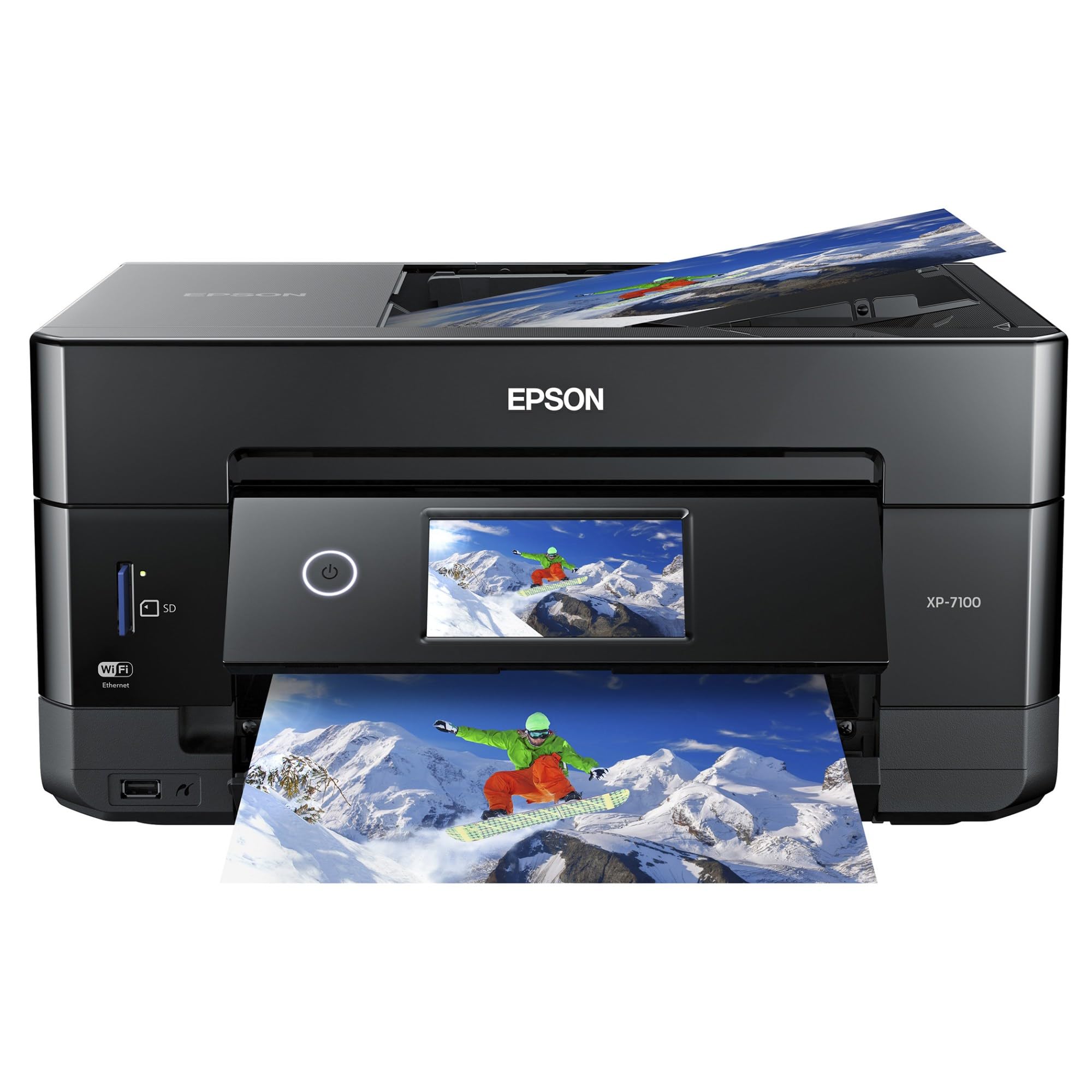Epson Expression Premium XP-7100 Wireless Color Photo Printer with ADF, Scanner and Copier, Black