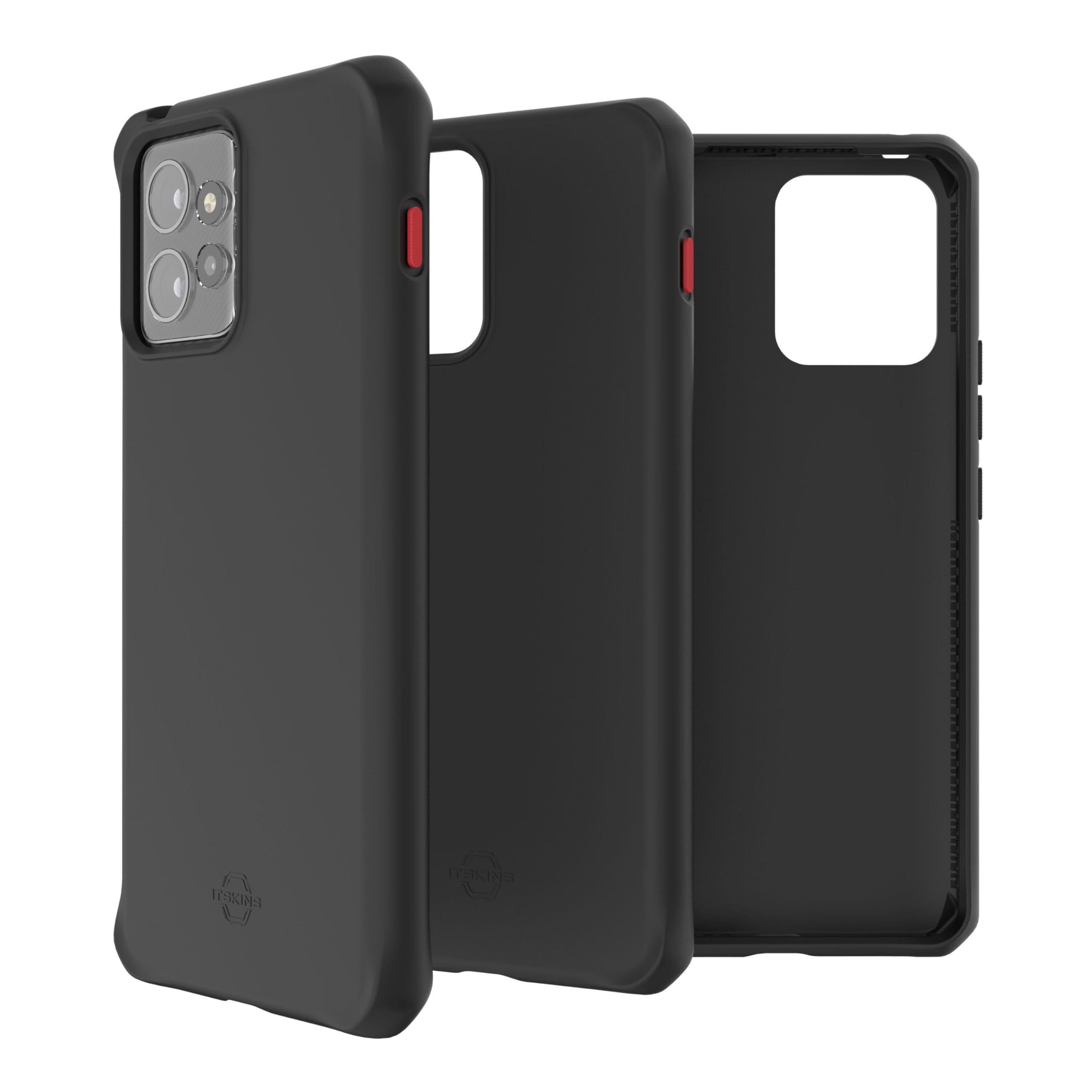 ITSKINS Spectrum Solid Protective Phone Case Compatible with Motorola ThinkPhone, Slim Hybrid Case, Anti-Slip, Heavy Duty Shockproof Cover, Military Phone Case | Black