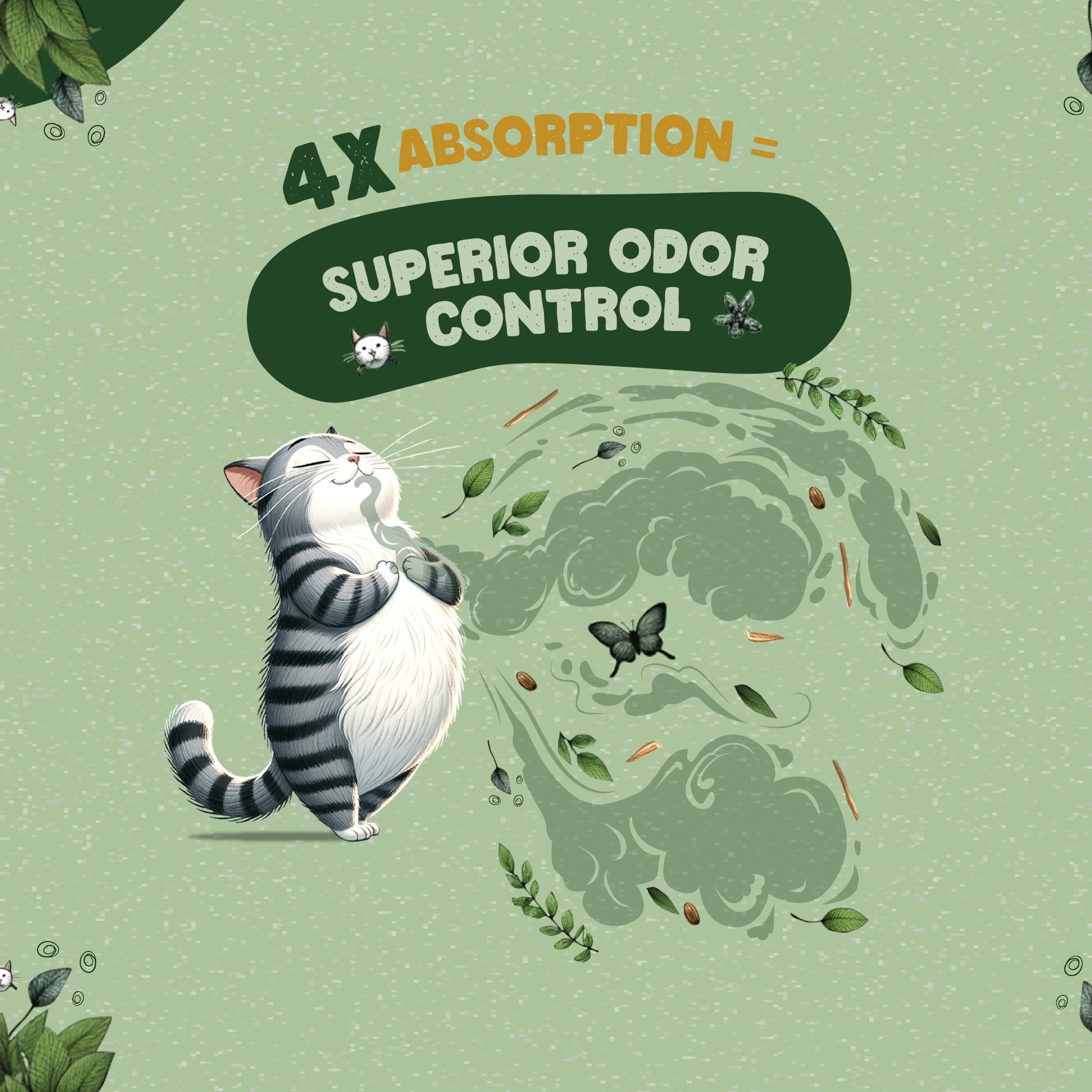 Catalyst Natural Soft Wood Cat Litter (2 Pack, 10lb Bags) - Superior Odor Control, Strong Clumping, Low Dust, and Biodegradable (10lb, Set of 2, Healthy Cat)
