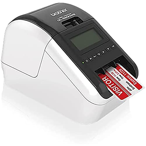 Brother QL-820NWB Professional Ultra Flexible Label Printer - Ethernet, Bluetooth, Wireless, USB Connectivity - 110 Labels Per Minute, 300 x 600 dpi, Backlit Monochrome LCD Display, Auto Cut