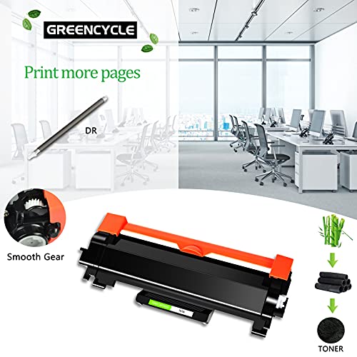 greencycle TN760 Toner Cartridge DR730 Drum Unit Set Compatible for Brother DCP-L2550DW HL-L2350DW HL-L2395DW HL-L2390DW HL-L2370DW MFC-L2710DW Printer (4 Toner, 1 Drum)