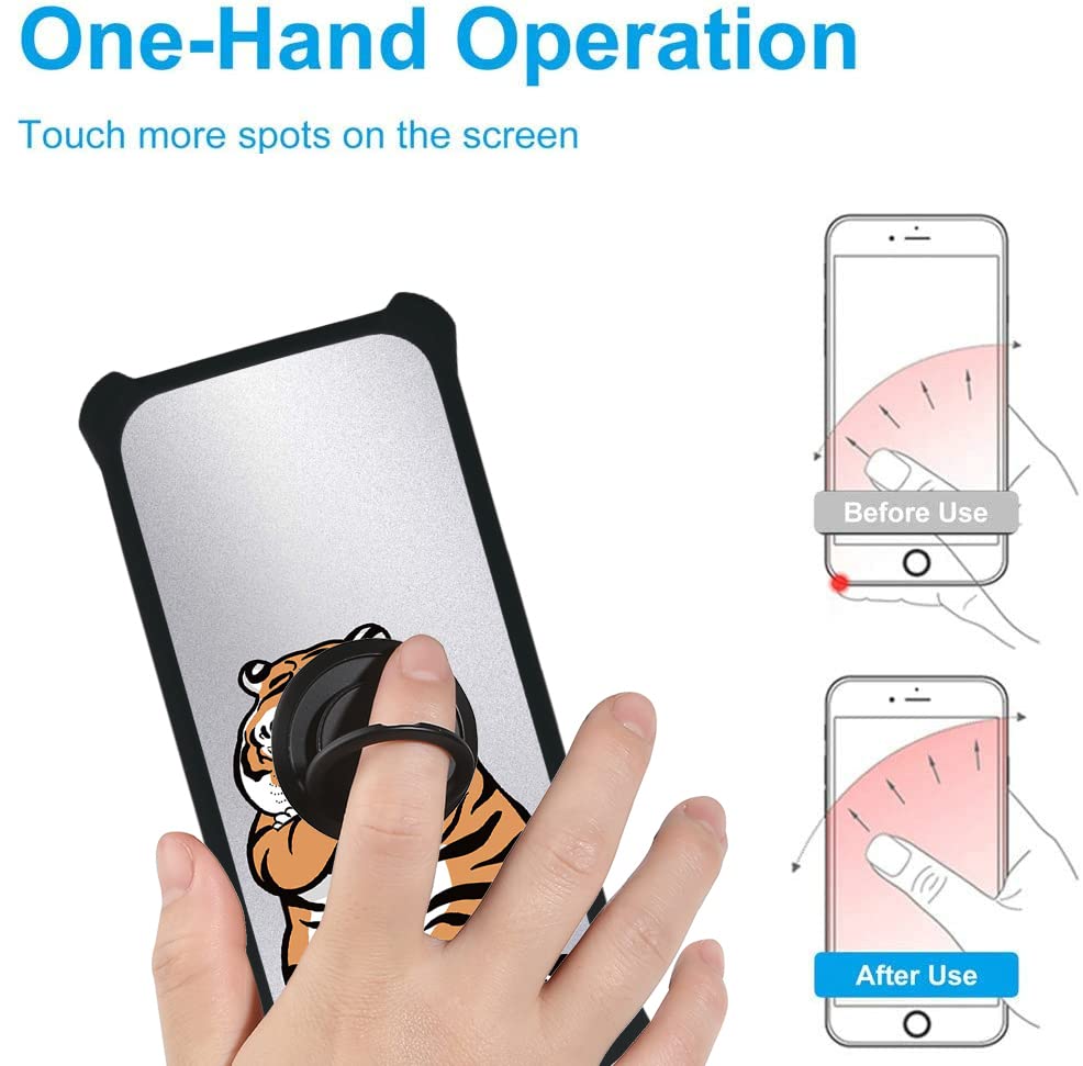 Case for Moto Thinkphone Case Compatible with Motorola Thinkphone Phone Case Cover [with Tempered Glass Screen Protector][Hard PC + Soft Silicone][Ring Support] [Silver Reflect Light] DYH-PH