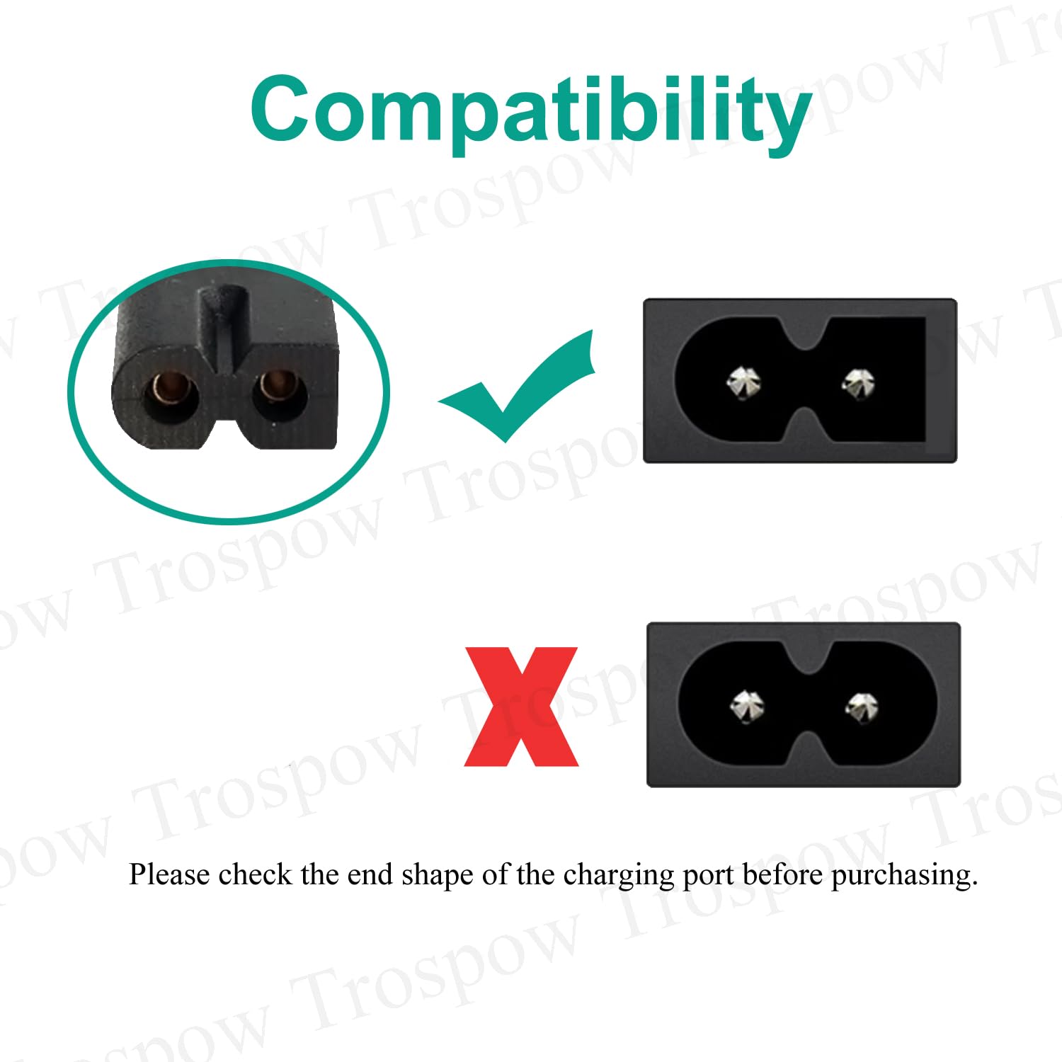 8.2ft Power Cord for Bose Acoustimass 10 Series IV III Home Theater System 300 Bass Module 321 Subwoofer AC 2 Prong Polarized Power Cord Cable Replacement