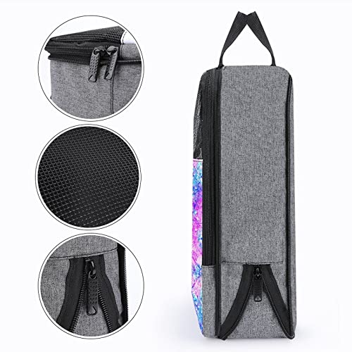 Frcavbin Mermaid Galaxy Travel Shoe Bag Shoes Carrier with Handle and Zipper Foldable Shoe Puches Organizer for Home storage School starts