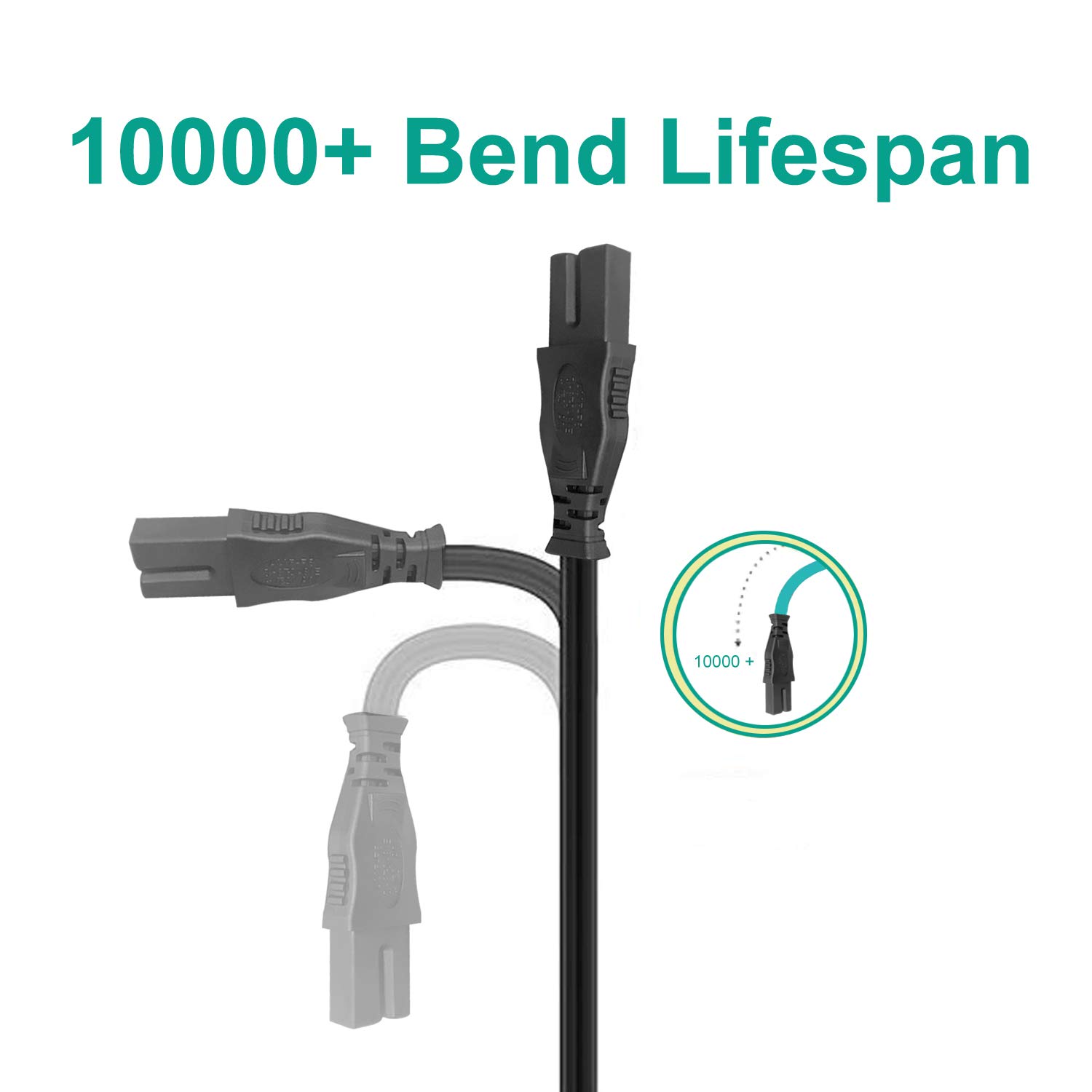 8.2ft Power Cord for Bose Acoustimass 10 Series IV III Home Theater System 300 Bass Module 321 Subwoofer AC 2 Prong Polarized Power Cord Cable Replacement