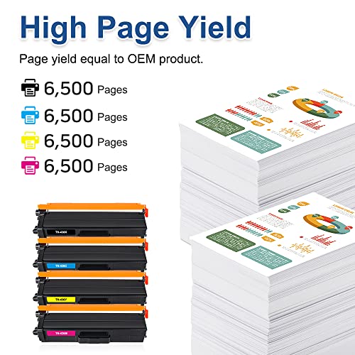Compatible Toner Cartridge Replacement for Brother TN436 TN-436 TN436BK TN436C TN436M TN436Y Brother MFC-L8900CDW HL-L8360CDW HL-L8360CDWT HL-L9310CDW MFC-L9570CDW L8900CDW L8360CDW Printer Ink