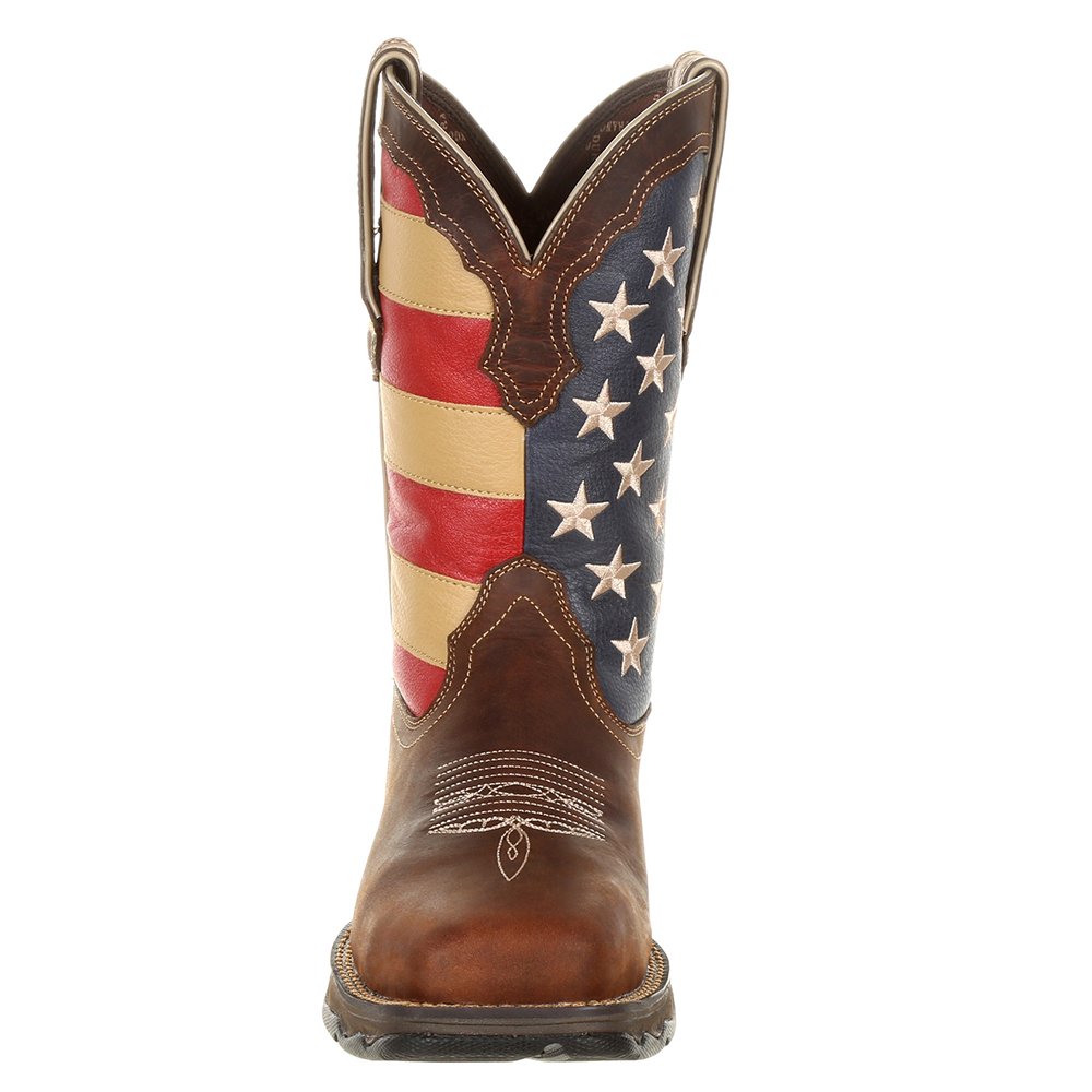 Durango womens Lady Rebel Western Boot, Brown/Union Flag, 6.5 US