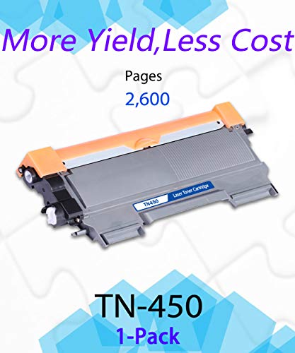 (1-Pack, High Yield) Compatible TN-450 Toner Cartridge TN450 Used for DCP-7060D 7065DN HL-2220 HL-2230 HL-2240D 2250 HL-2250DN 2270DW MFC-7360N 7460DN 7860DW Printer, Sold by Easy Print