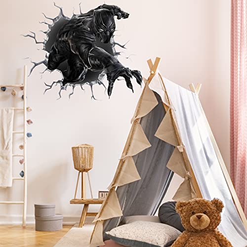 3D Superhero Wall Decals Vinyl Art Home Decor Kids Room Playroom Studios Wall Décor PVC Decoration Gift Supplies(15.7“x19.6")