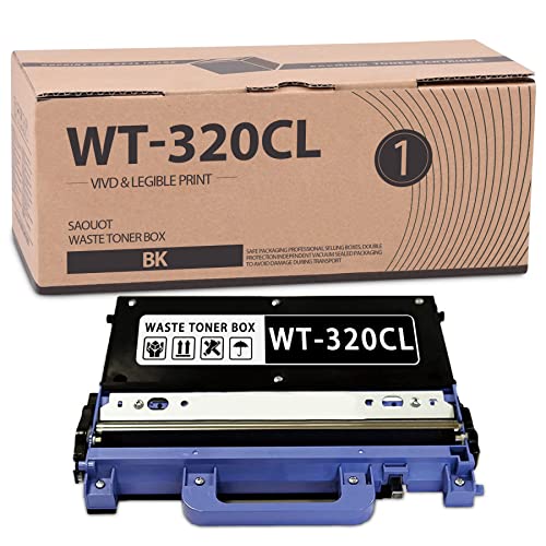 SAOUOT WT320CL Black Waste Toner Box Compatible 1 Pack WT-320CL WT 320CL High Yield Waste Toner Box Replacement for Brother WT-320CL WT 320CL HL-L8250CDN HL-L9200CDWT MFC-L8600CDW Printer