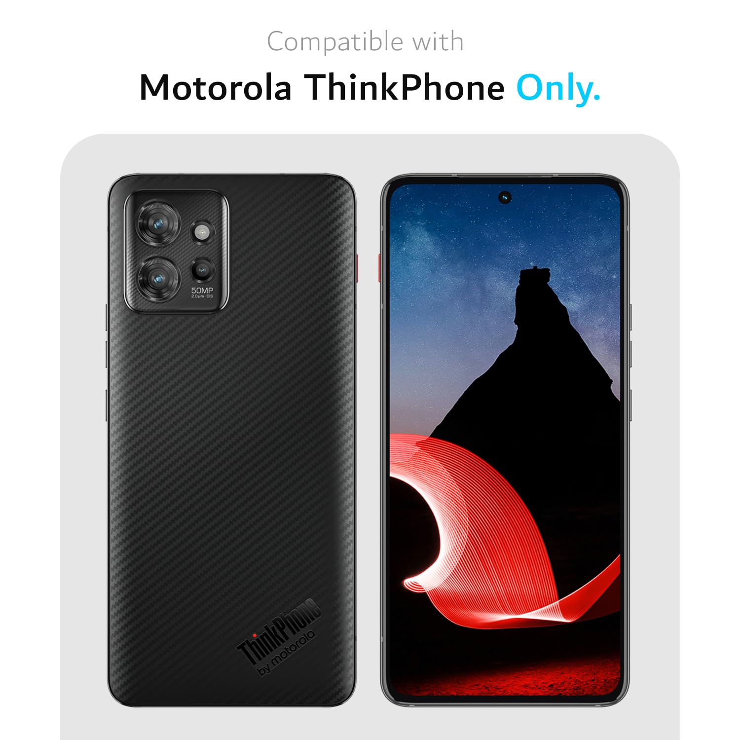 TUDIA DualShield Grip Designed for Motorola ThinkPhone Case (2023), [MergeGrip] Dual Layer Shockproof Slim Military Grade Non-Slip Tough Heavy Duty Protective Phone Case Cover (Matte Black)