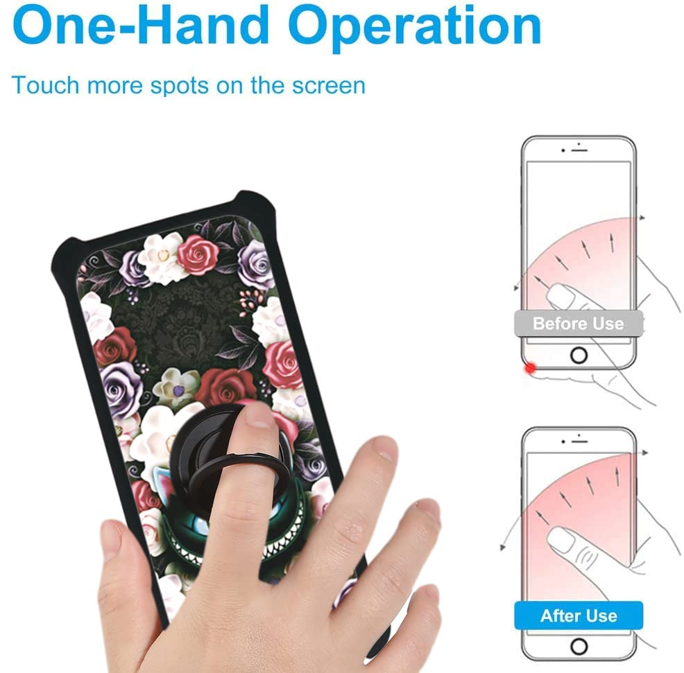 jioeuinly Case for Moto Thinkphone Case Compatible with Motorola Thinkphone Phone Case Cover [with Tempered Glass Screen Protector][Hard PC + Soft Silicone][Ring Support] [Luminous Effect] YGH-LZM