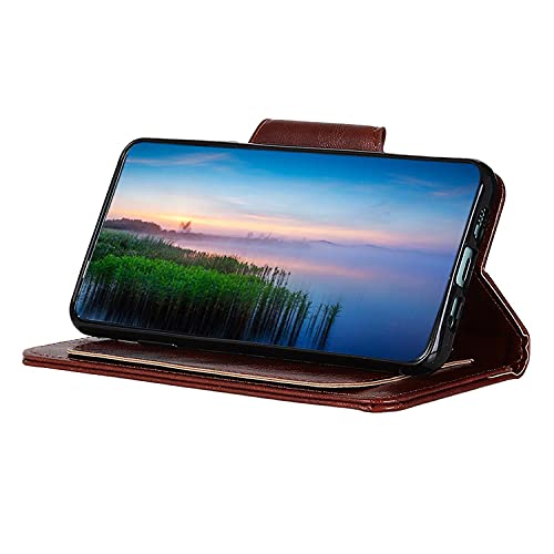 Wallet Case for Motorola ThinkPhone, [6 Card Slots] [Kickstand] PU Leather Flip Folio Cover for Motorola ThinkPhone, Brown