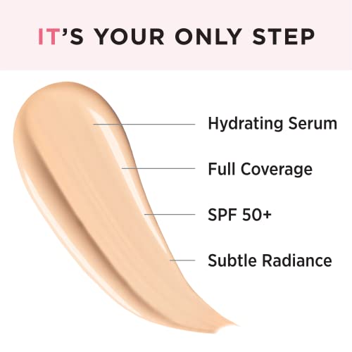IT Cosmetics CC+ Cream Illumination, Light Medium (C) - Color Correcting Cream, Full-Coverage Foundation, Hydrating Serum & SPF 50+ Sunscreen - Radiant Finish - 1.08 fl oz