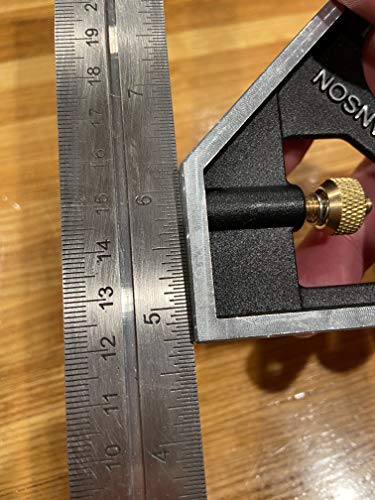 Swanson Tool Co TC132 12-Inch Combo Square with Cast Zinc Body, Stainless Steel Ruler and Brass Bolt