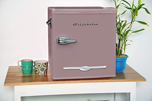 FRIGIDAIRE Coral EFR176- AMZ Retro Mini Refrigerator-Energy Saving-Adjustable Thermostat Control-Side Mounted Bottle Opener-Ideal for for Dorm, Office, RV, Garage, Apartment 1.6 Cubic Feet