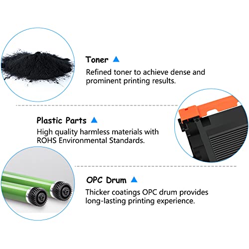USUPERINK High Yield Compatible Toner Cartridge Replacement for Brother TN850 TN-850 TN820 TN-820 to Work with HL-L6200DW MFC-L5700DW MFC-L5850DW HL-L5200DW MFC-L6800DW Printer (4 Pack, Black)