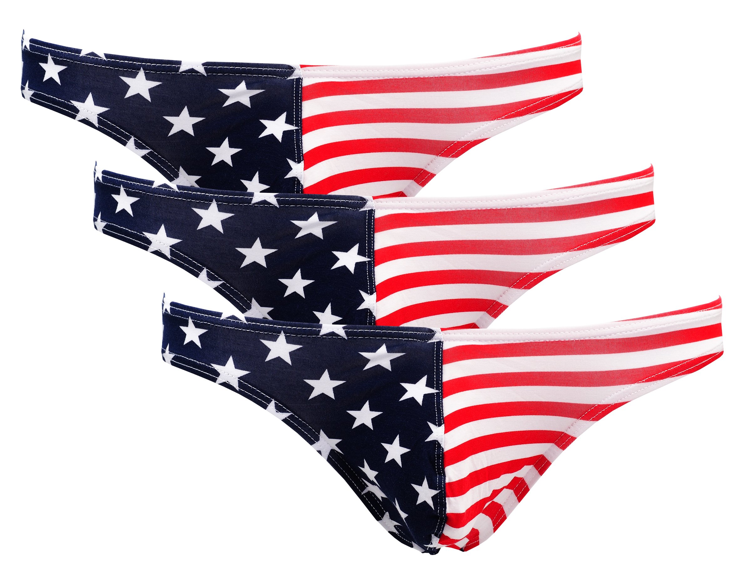 ONEFIT American Flag Printing Underwear Briefs Combed Cotton Medium