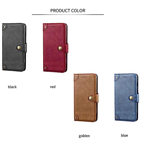 Wallet Case for Motorola ThinkPhone (6,6") + [3 Pack] Tempered Film Glass Screen Protector,YZKJSZ Flip PU Leather Case with Credit Card Slots and Stand Protective Cover - Brown