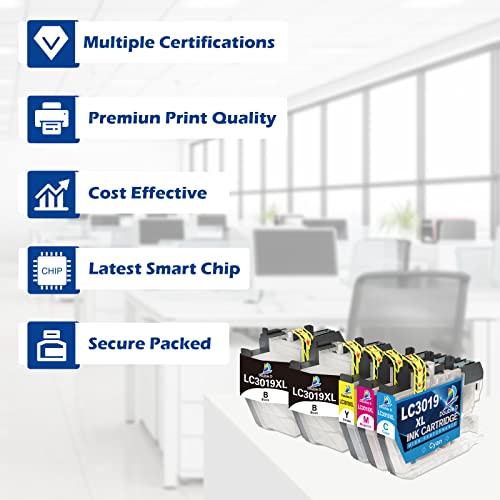 DOUBLE D Compatible Ink Cartridge Replacement for Brother LC3019 LC3019 XXL Super High Yield, Work on Brother MFC-J6930DW MFC-J6530DW MFC-J5330DW MFC-J6730DW (2 Black 1 Cyan 1 Magenta 1 Yellow, 5Pack)