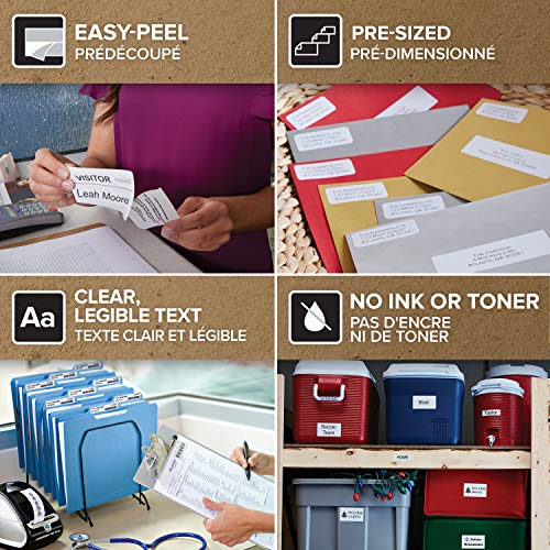 Dymo 36 mm x 89 mm LW Large Address Labels, 24 Rolls of 130 Easy-Peel Labels (3120 Labels), Self-Adhesive, for LabelWriter Label Makers, Authentic