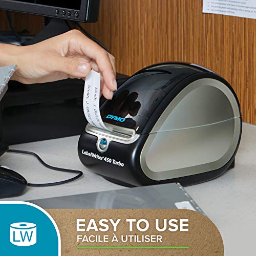 Dymo 36 mm x 89 mm LW Large Address Labels, 24 Rolls of 130 Easy-Peel Labels (3120 Labels), Self-Adhesive, for LabelWriter Label Makers, Authentic