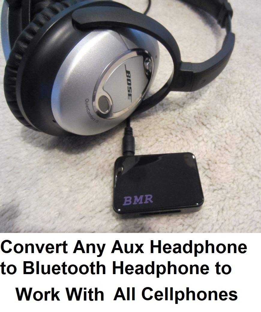 BMR A2DP 2in1 iPhone Bluetooth Music Receiver Adapter for 30 Pin Dock Headphone: Bose Sony Beats iHome Echo Alexa Motorcycle Car Stereo with 30 Pin Dock