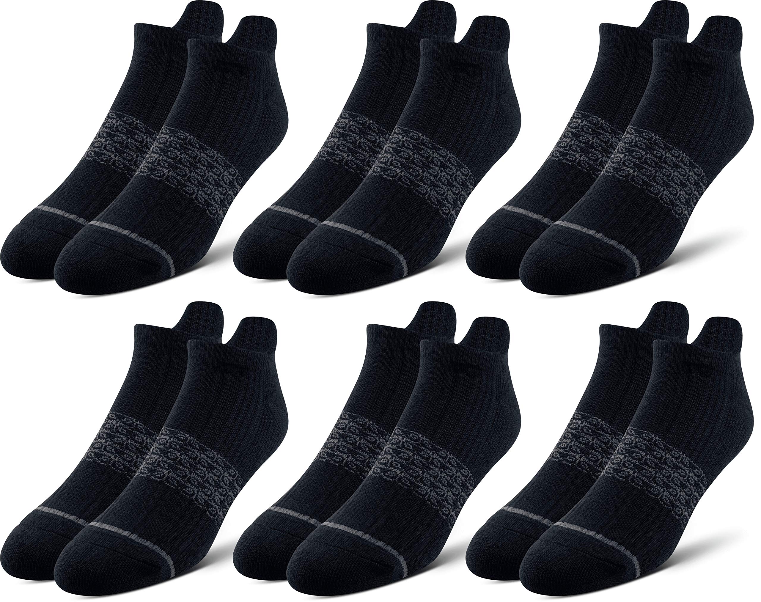 Pair of Thieves Men’s Athletic Performance Socks - 6 Pack Cushioned Low Cut Socks for Men