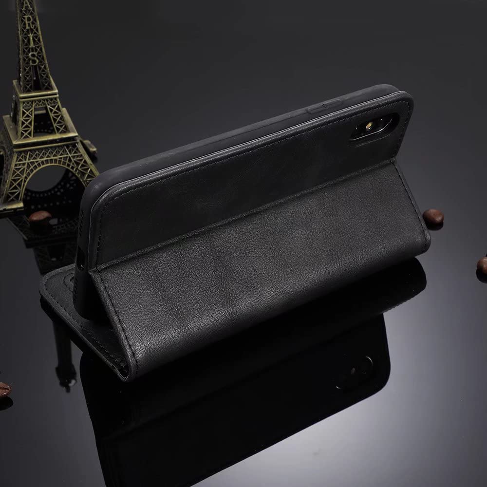 YBROY Case for Motorola ThinkPhone, Magnetic Flip Leather Premium Wallet Phone Case, with Card Slot and Folding Stand, Case Cover for Motorola ThinkPhone.(Black)