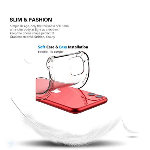 FZZSZS Case for Motorola ThinkPhone + Tempered Glass Screen Protector Protective Film,Slim Transparent Soft Gel TPU Silicone Protection Phone Case Cover for Motorola ThinkPhone (6.6")