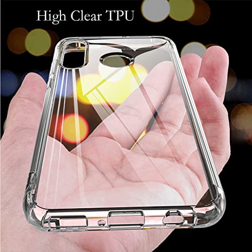 FZZSZS Case for Motorola ThinkPhone + Tempered Glass Screen Protector Protective Film,Slim Transparent Soft Gel TPU Silicone Protection Phone Case Cover for Motorola ThinkPhone (6.6")