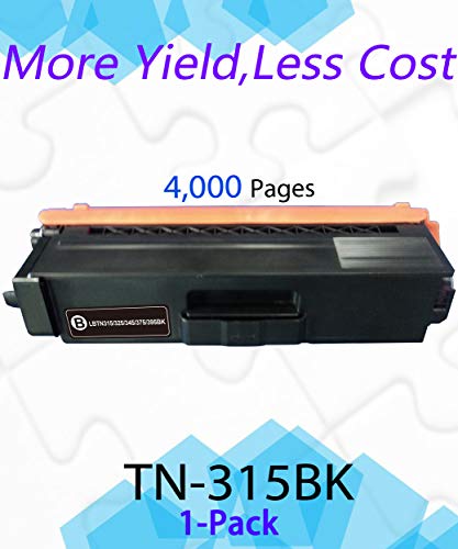 EASYPRINT (1xBlack Pack) Compatible Black TN315 Toner Cartridge TN-315 Used for Brother HL-4140CN/ 4150CDN/ 4570CDWT/ 4570CDW, MFC-9460CDN/ 9465CDN/ 9560CDN/ 9970CDN, DCP-9055CDN/ 9270CDN Printers