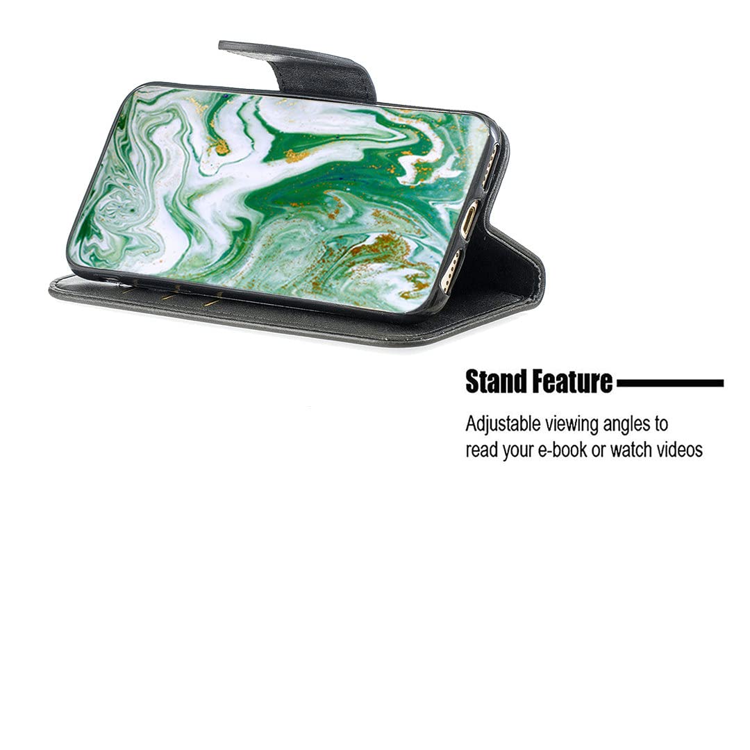 jioeuinly Flip Case for Moto Thinkphone Case Compatible with Motorola Thinkphone Phone Case Flip Stand Cover PU Leather YZW Wallet Case Black