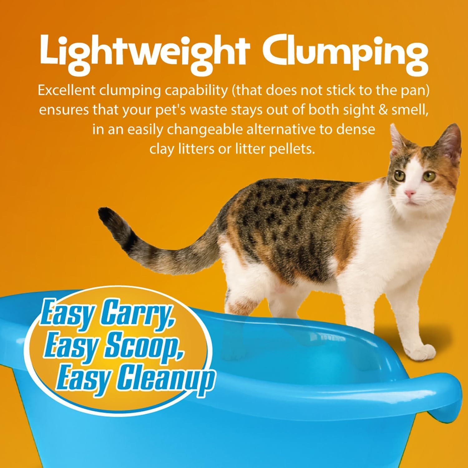 SmartCat All Natural Clumping Cat Litter - Chemical and Dust Free - Alternative to Clay and Pellet Litter - Unscented and Lightweight - 5 Pounds