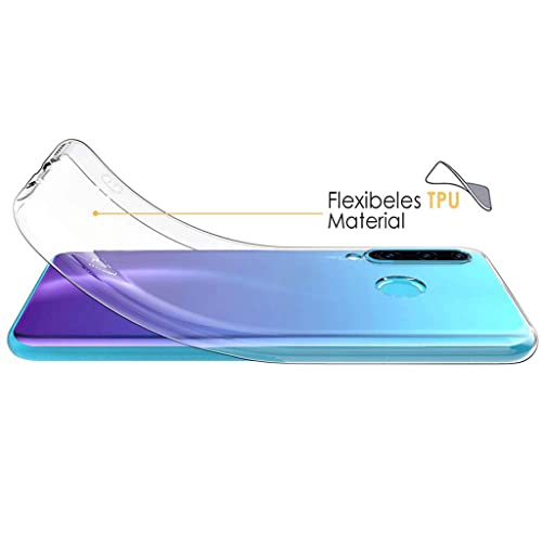 FZZSZS Case for Motorola ThinkPhone + Tempered Glass Screen Protector Protective Film,Slim Transparent Soft Gel TPU Silicone Protection Phone Case Cover for Motorola ThinkPhone (6.6")