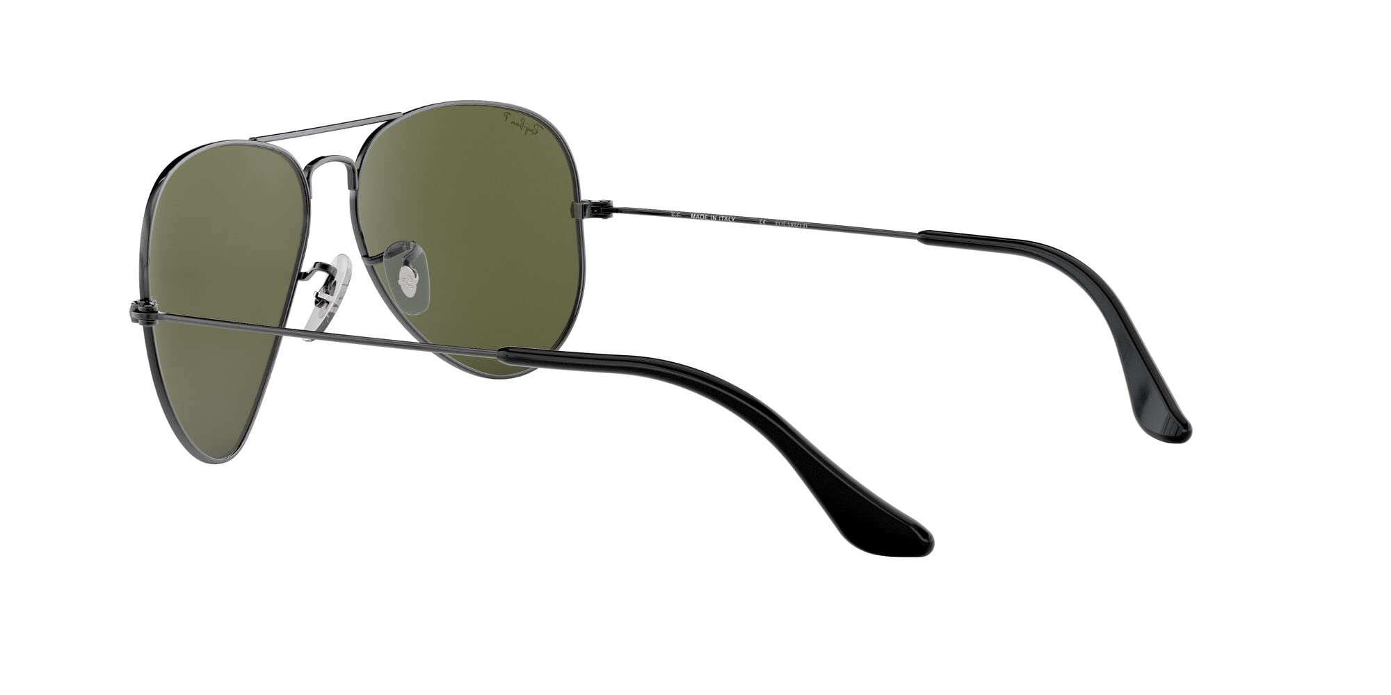 Ray-Ban RB3025 Classic Aviator Sunglasses, Gunmetal/Polarized G-15 Green, 62 mm
