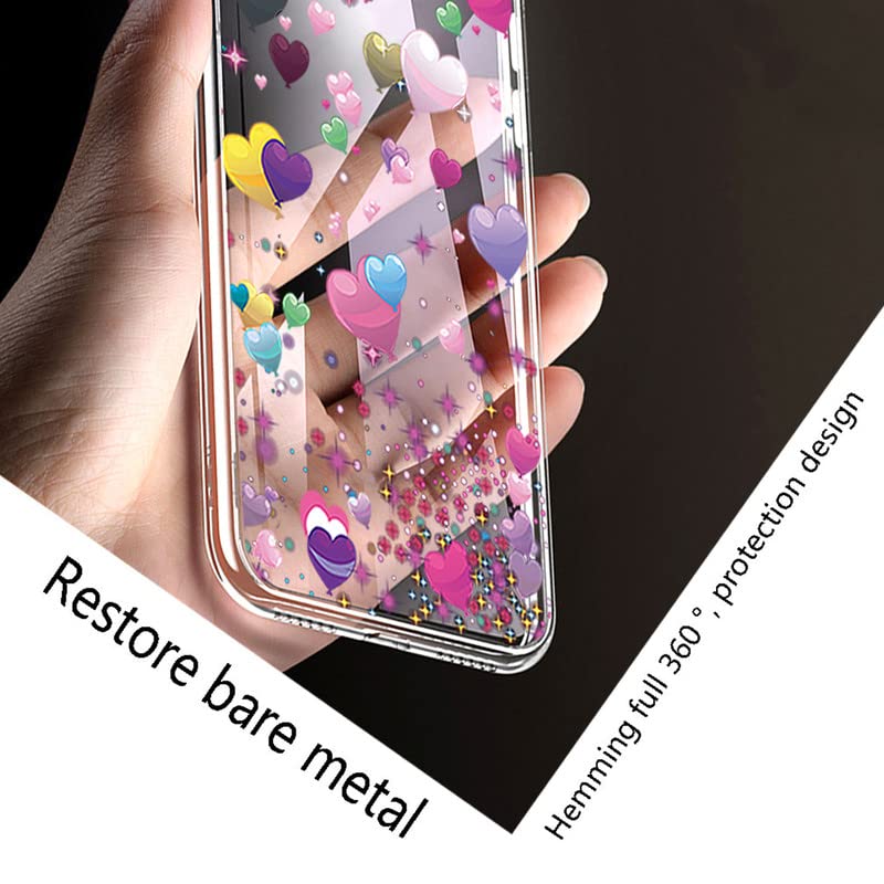 HGJTF Phone Case for Motorola ThinkPhone (6.6 inch), Shockproof Soft TPU Gel Bumper Shell,[Ultra-Thin ] [Anti-Yellowing] Clear Silicone Back Cover for Motorola ThinkPhone - Heart Balloon