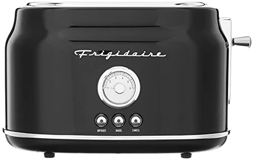 Frigidaire ETO102-BLACK, 2 Slice Toaster, Retro Style, 900w, Black & Retro Electric Water Kettle Stainless Steel 1.8l, Fast Boiling, Bpa-free, Black