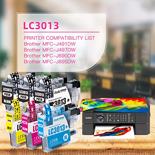 INNERTECK Replacement for Brother MFC J895DW J497DW LC3013 XL 3013 Ink Cartridges 6 Pack (3 Black,1 Cyan,1 Magenta,1 Yellow) Work with Brother MFC-J491DW MFC-J497DW MFC-J690DW MFC-J895DW Printer