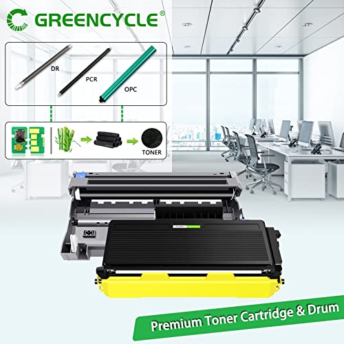 GREENCYCLE 4PK Black Toner Cartridge Replacement and 1PK Drum Unit Set Compatible for Brother TN650 TN-650 DR620 DR-620 for DCP-8060 8080 HL-5200 5240 5370dw 5380dn MFC-8470DN 8680DN 8890DW Printer